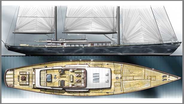 Barracuda Yacht Design pens a 58m ketch with classic looks